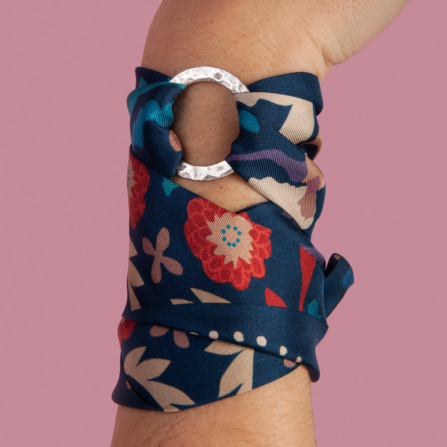 Silver, gold and natural horn designer scarf rings. Handmade scarf ...